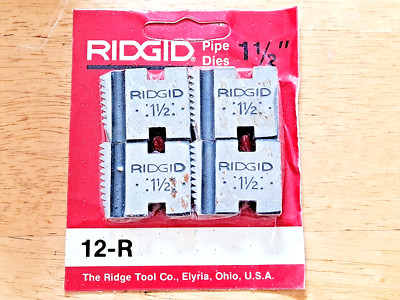 Ridgid Tools 1-1/2" Pipe Threading Dies For 12-R USA NOS FREE SHIPPING ...