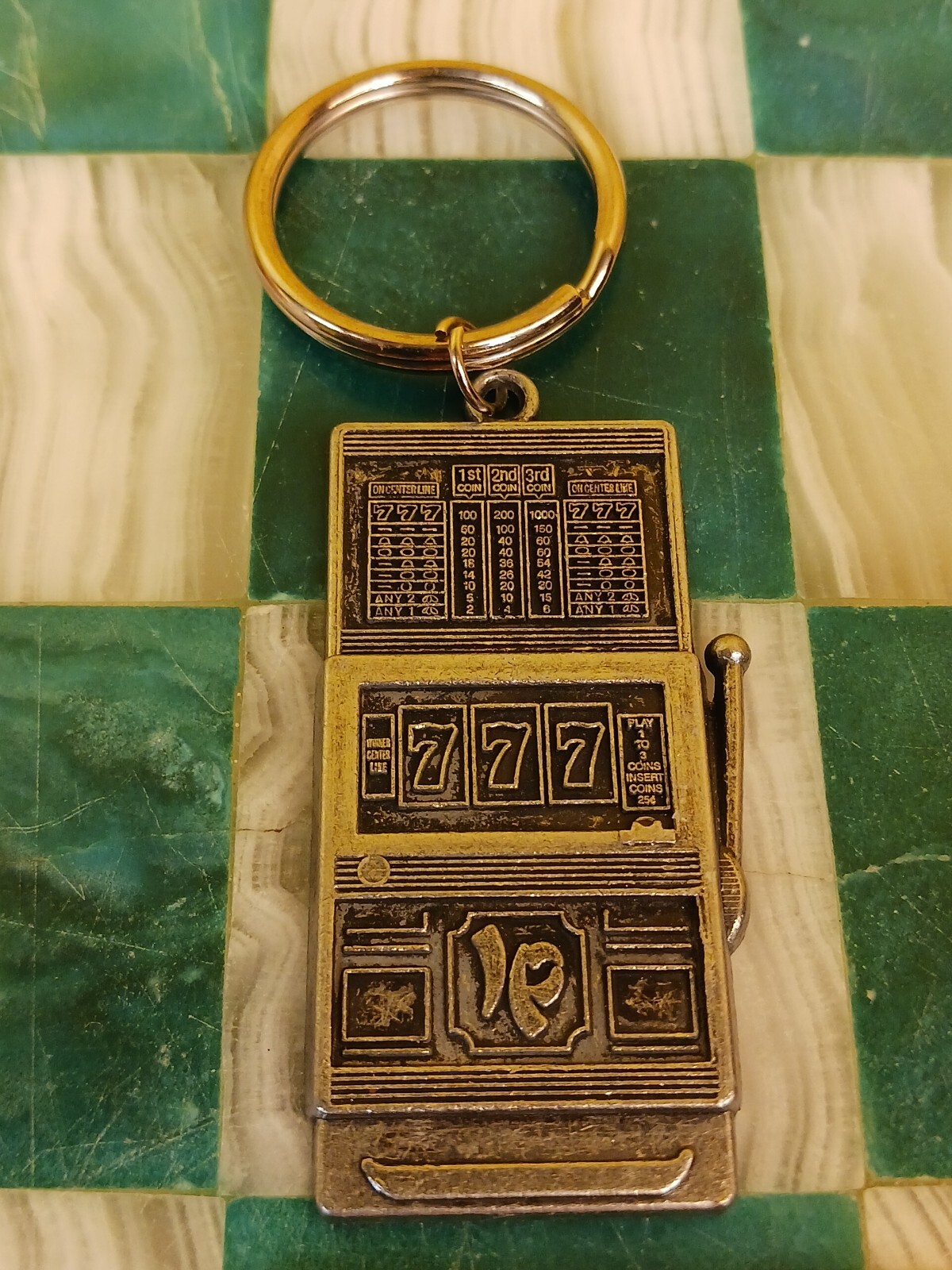 Vintage Imperial Palace Las Vegas Nevada Slot Machine Keychain Pewter ...