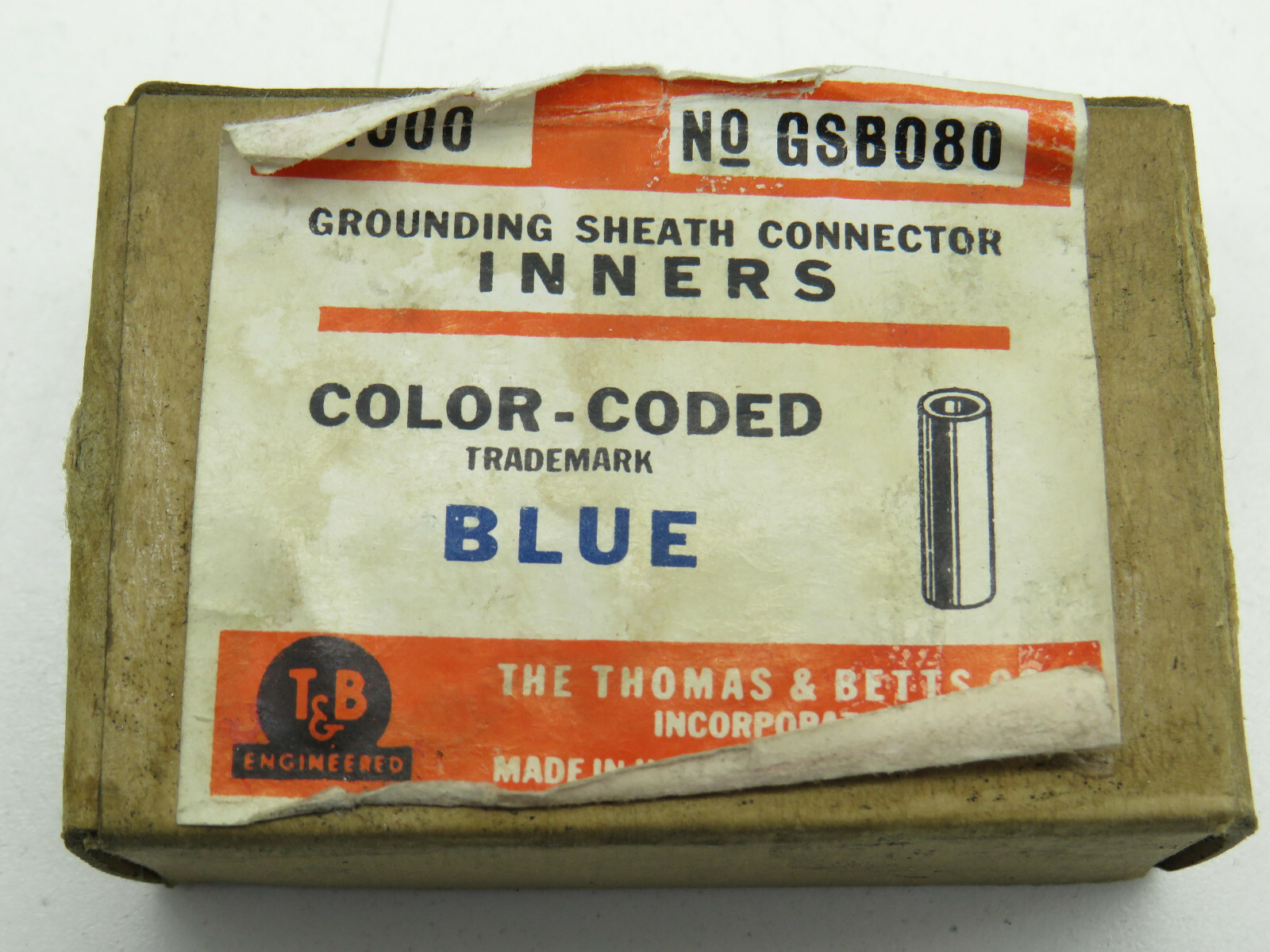 (100-Pack) Thomas & Betts GSB080 Grounding Sheath Connector Inners Blue ...