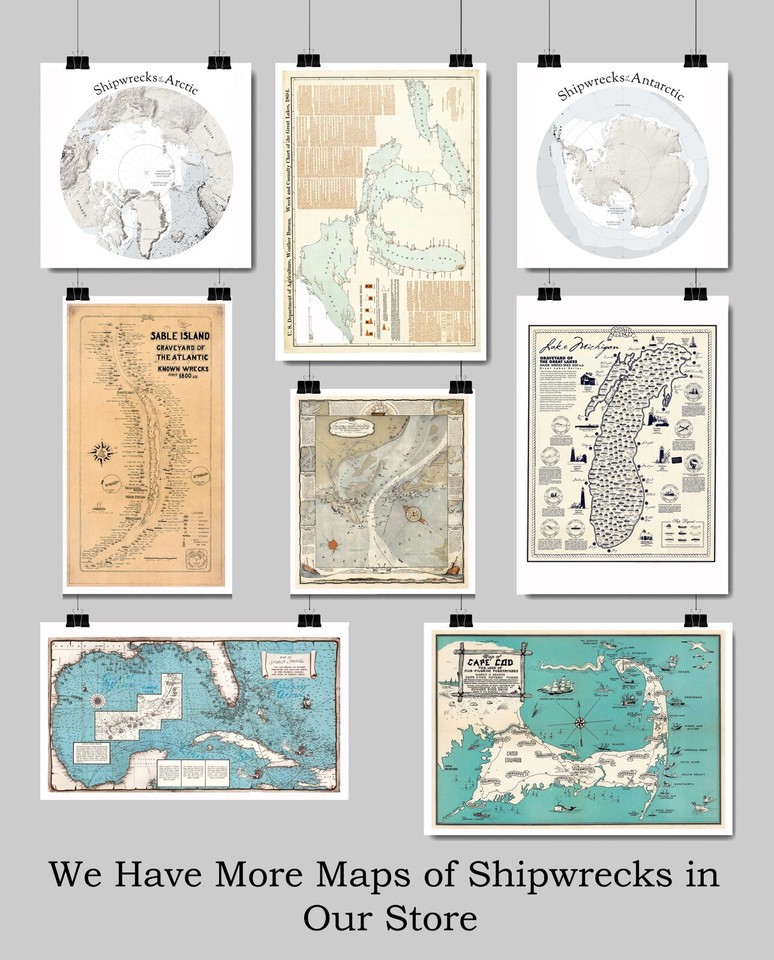 Pictorial Tourist Vacation Treasure Map for Florida Explorers Wall Art ...