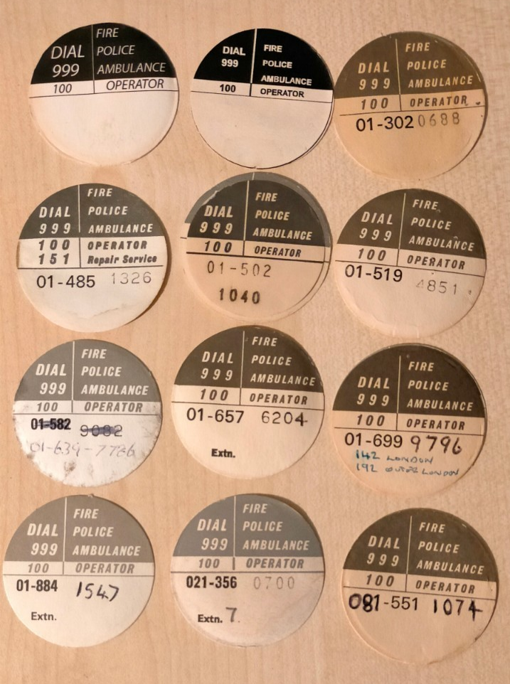 GPO Dial Number Labels (39 available, £2.00 each label) | eBay UK