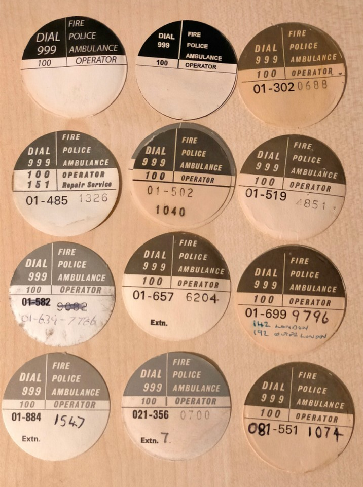 GPO Dial Number Labels (39 available, £2.00 each label) | eBay UK
