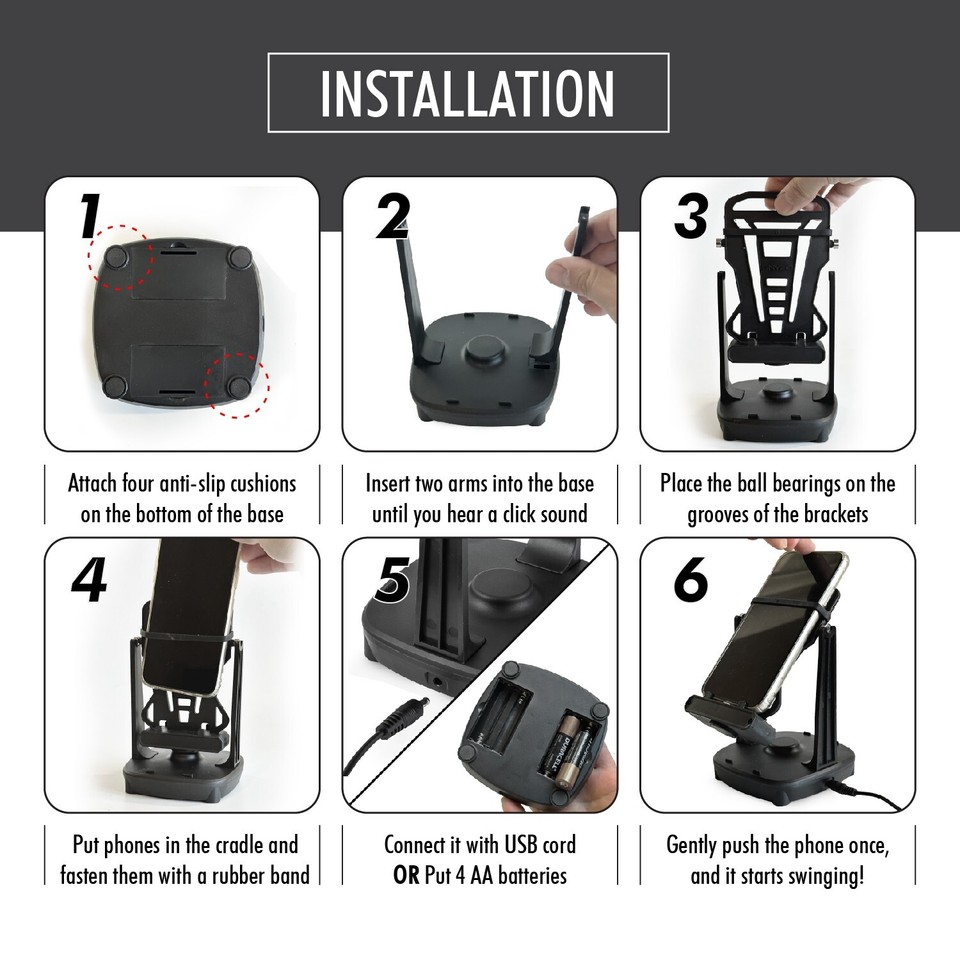 SNYZO® Phone Shaker Phone Swing Pokemon Go (Two Phones) Mute Step ...