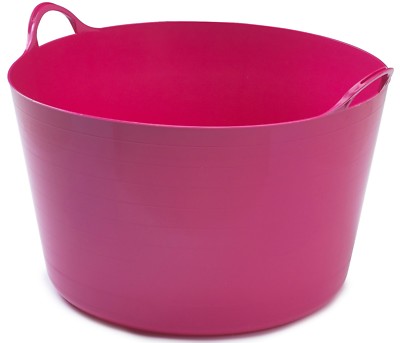 Flexible Plastic Flexi Tub Bucket Storage Log Basket Box & Handles Very ...