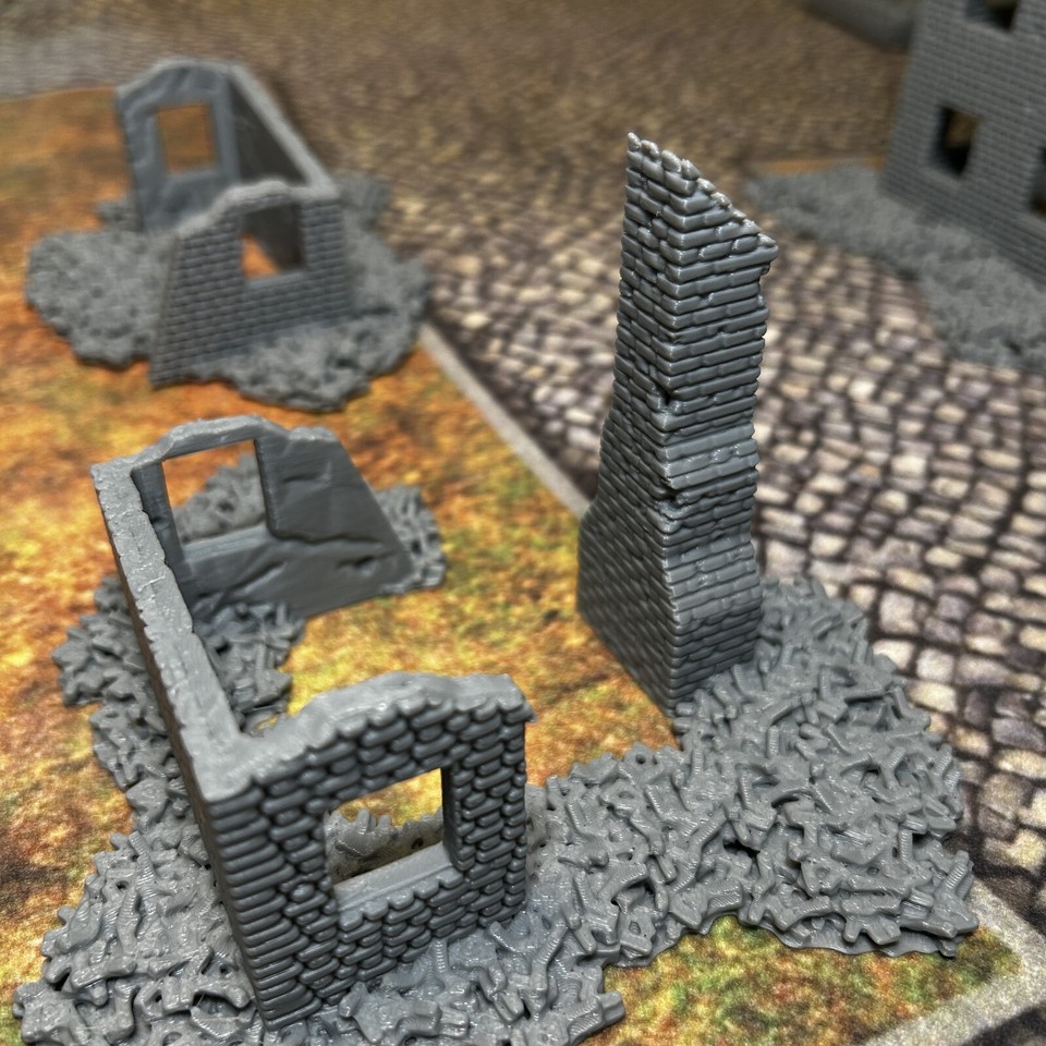 Urban Ruins and Rubble - Terrain for 28mm, 20mm, 15mm , HO Tabletop ...