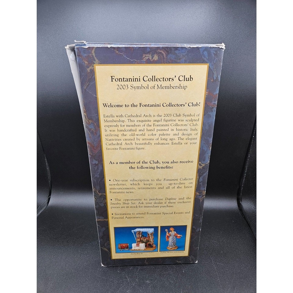 Vtg Fontanini Heirloom Nativity Estella With Cathedral Arch Angel ...