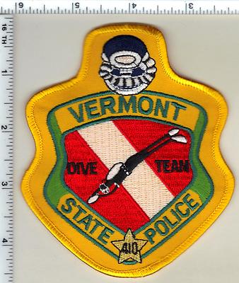 State Police (Vermont) 1st Issue Dive Team Shoulder Patch from the 1980 ...