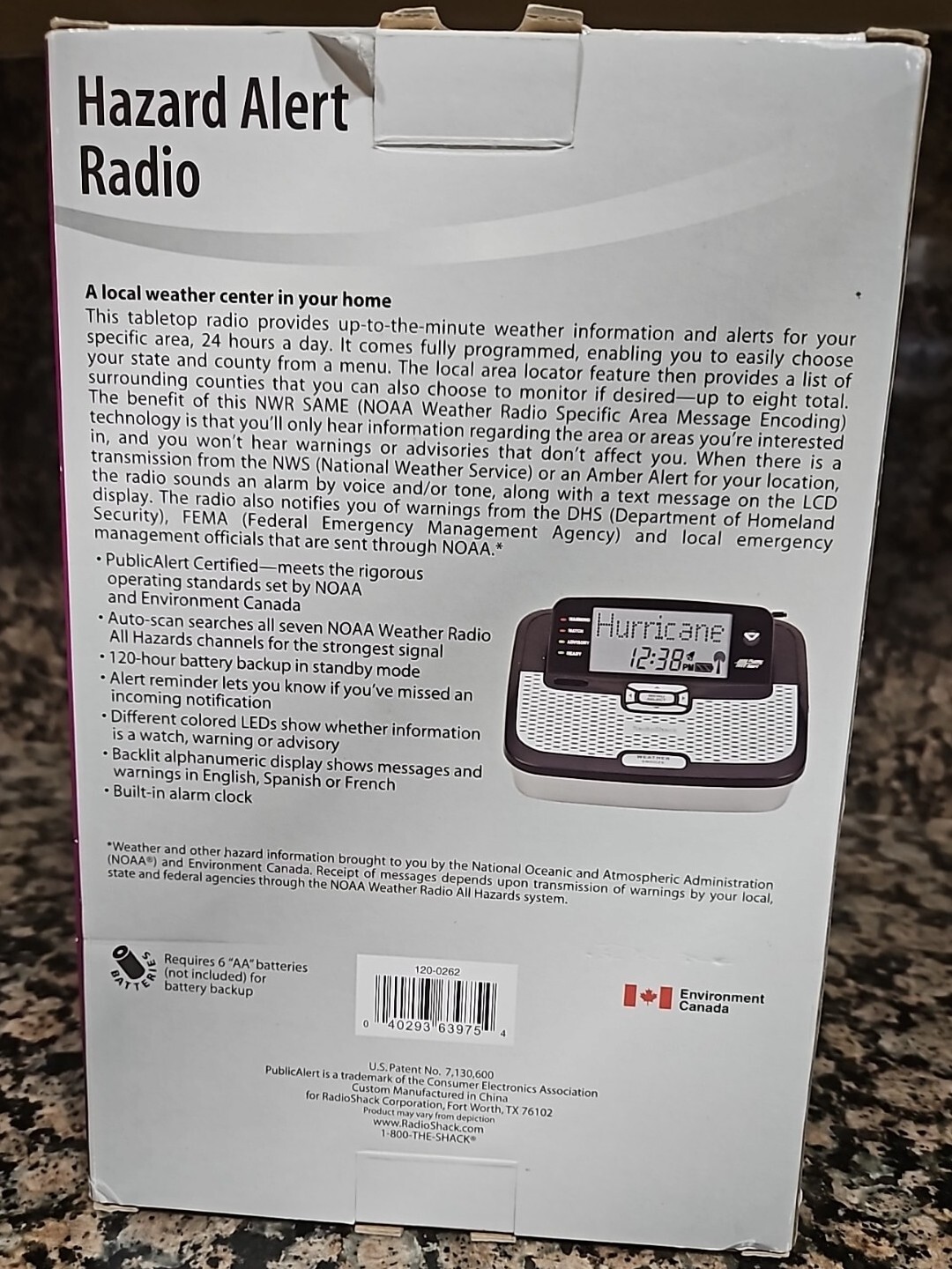 RadioShack All Hazards Desktop Same Weather Alert Radio 7 NOAA Channel ...
