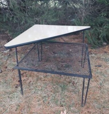 MCM industrial corner table | eBay