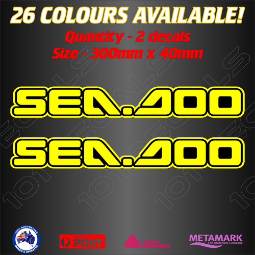 2 x 30cm long marine grade vinyl decal sticker graphics for SEA DOO ...