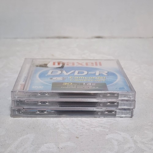 Maxell DVD-R Camcorder 30 Minutes Each- 1.4 GB-3 Pack Of New SEALED ...