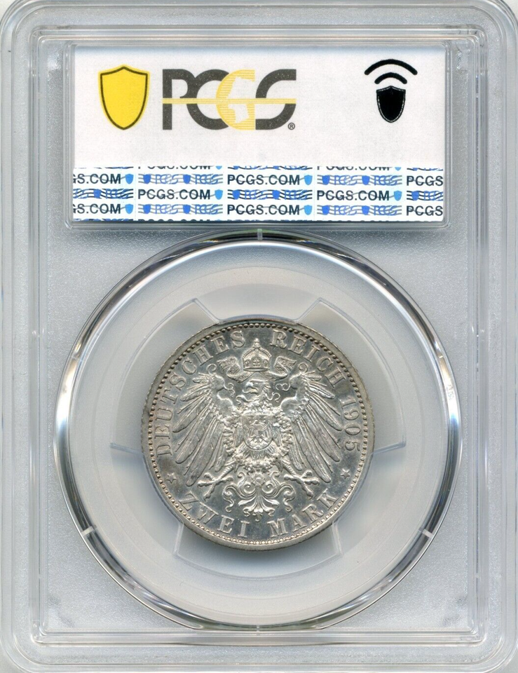 1905 2 Marks German States, Schwarz-Sond, Gunther Silver Jubilee - PCGS ...