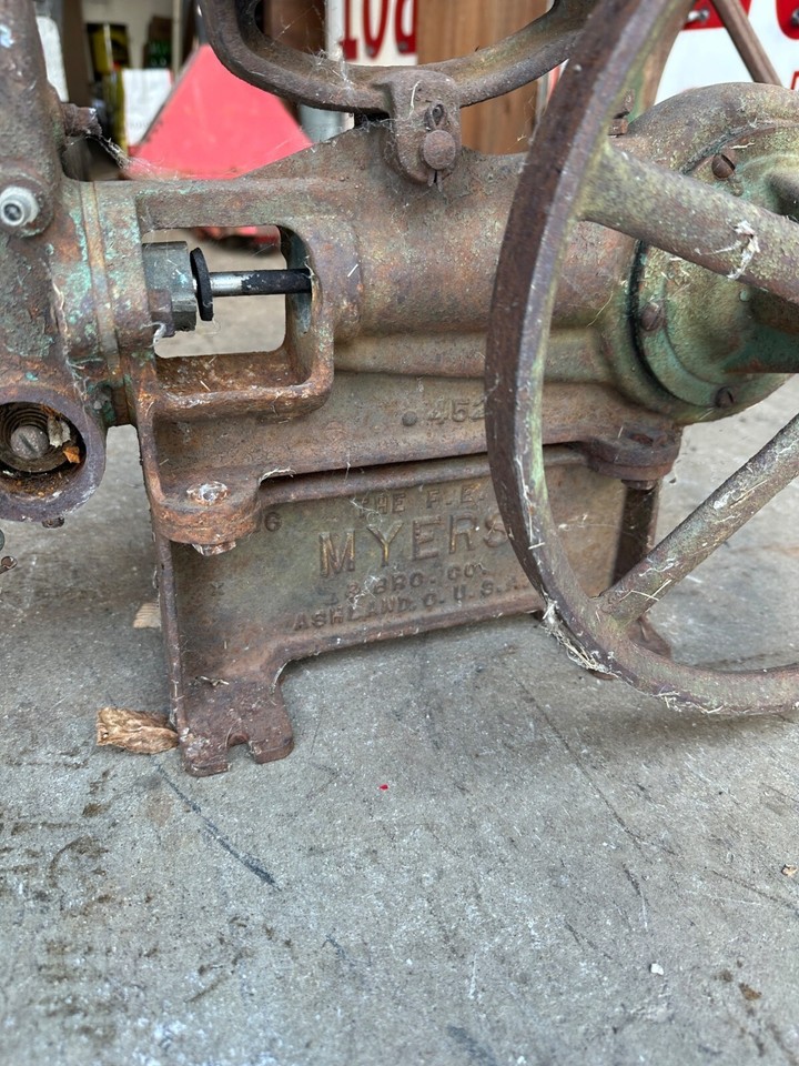 Antique Vintage F.E. Myers & Bros. Cast Iron Windmill Water Pump Jack ...