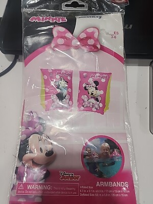 Disney Minnie Mouse Pool Armbands Ages 3-6 Swimmies Inflatable Pool ...