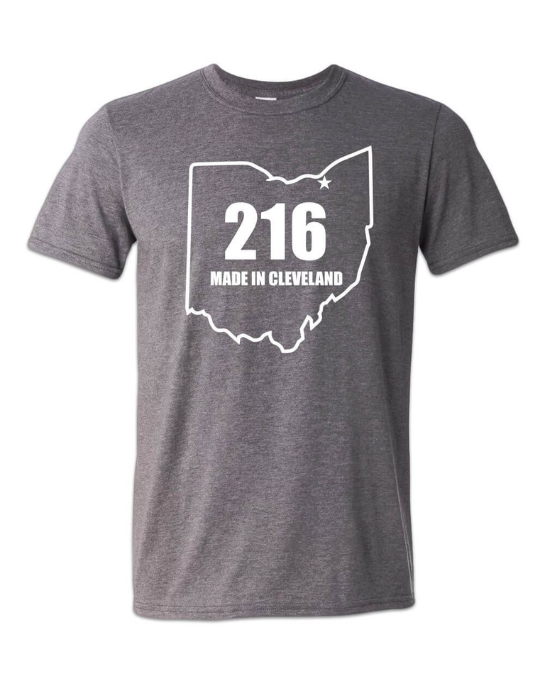 216 Made In Cleveland Ohio T-Shirt Believeland Cavs Browns Indians The ...