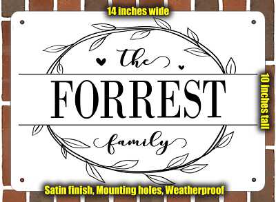Forrest Family Decorative Metal Door or Wall Plaque (Style 1) | eBay