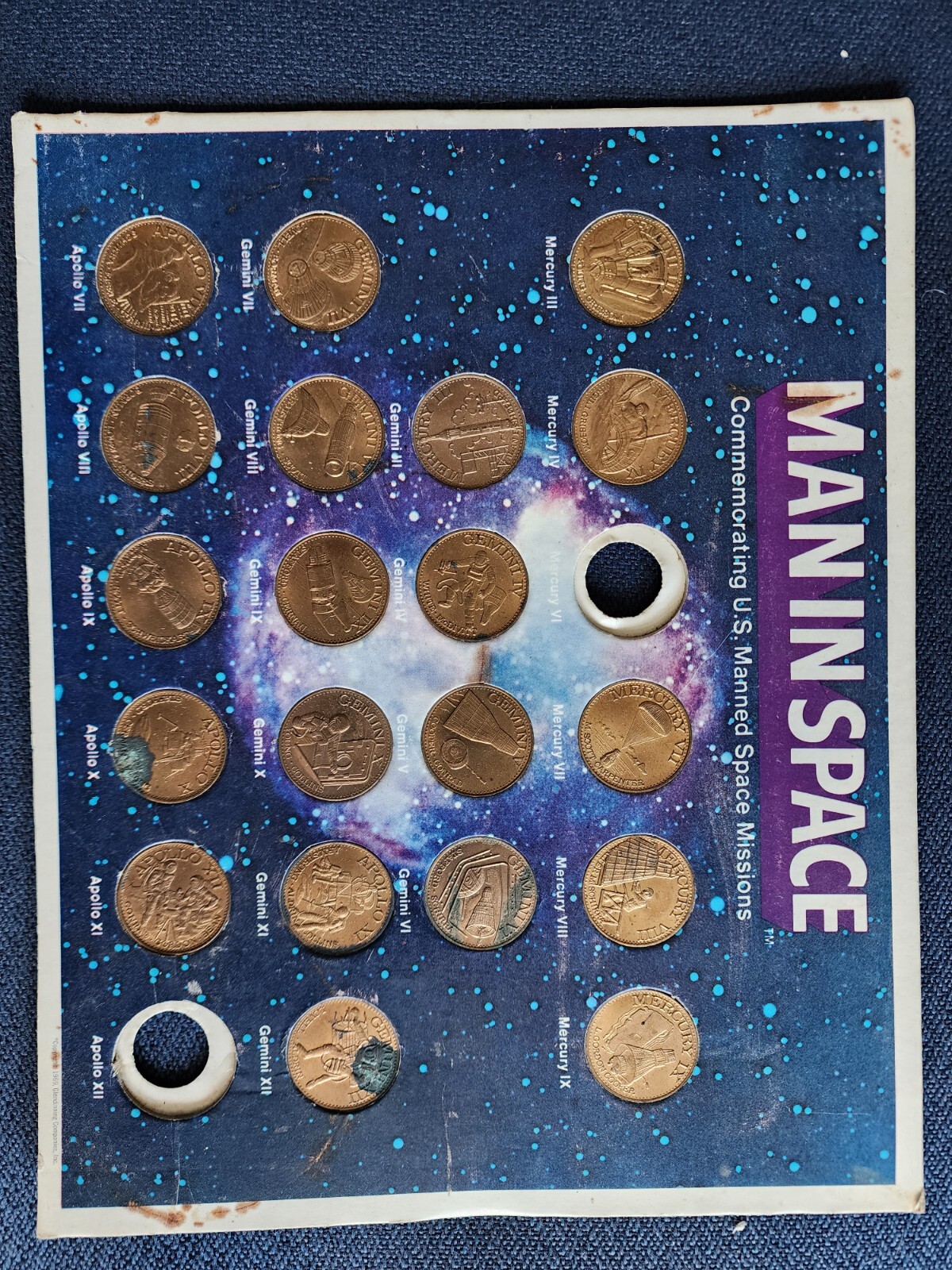 Man In Space Coin Collection Commemorating U.S. Manned Space Missions ...