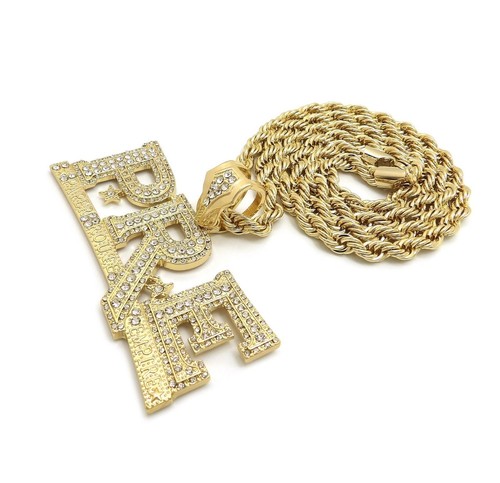 HIP HOP ICED YOUNG DOLPH PRE PENDANT & 6mm 30" ROPE CHAIN FASHION ...