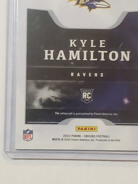 2022 Panini Origins - Rookie Autographs #RAU-KHA Kyle Hamilton (AU, RC ...