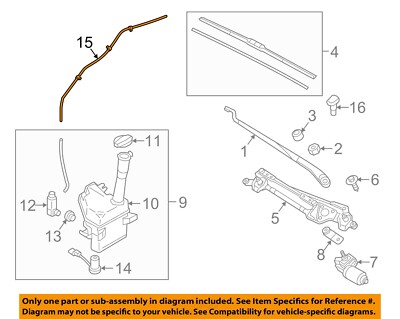 HYUNDAI OEM 01-18 Santa Fe Wiper Washer-Windshield-Washer Hose ...