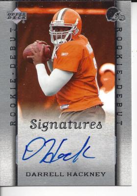 Darrell Hackney 2006 UD Rookie Debut Signatures Rookie Auto Card #241 ...