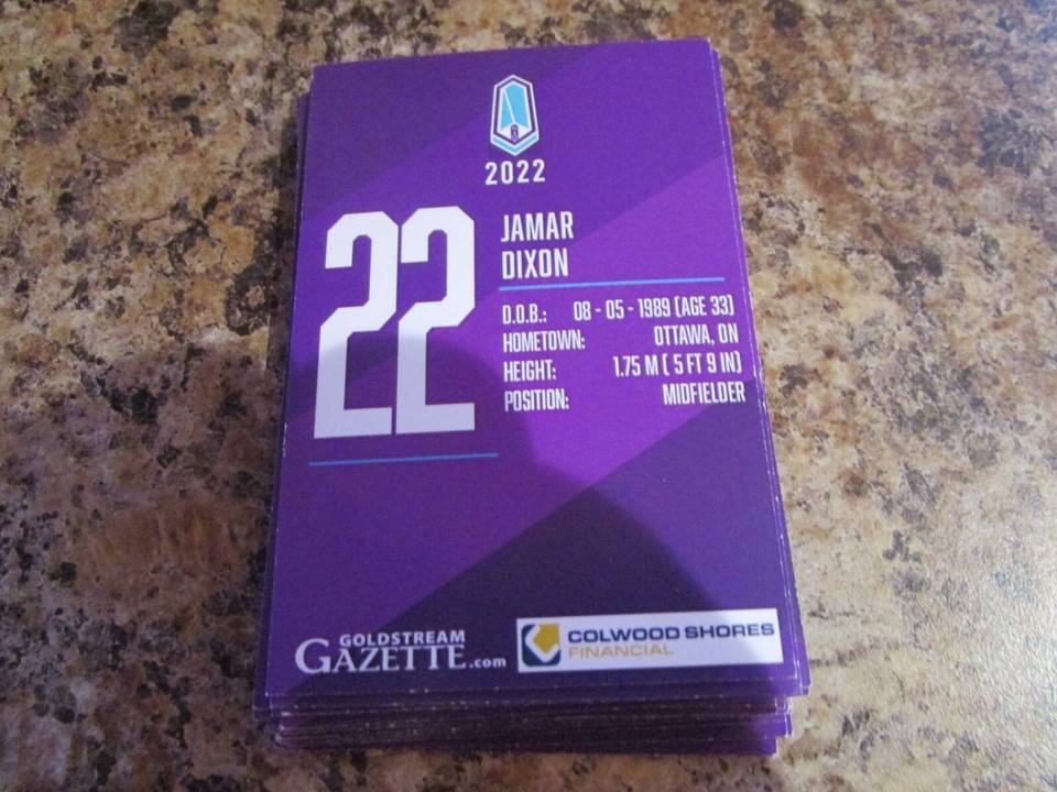 2022 PACIFIC FC TRIDENT SOCCER JAMAR DIXON SINGLE PLAYER CARD CANPL | eBay
