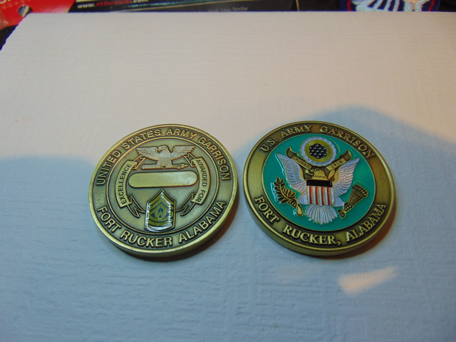 CHALLENGE COIN US ARMY GARRISON FORT RUCKER ALABAMA COLONEL AND CSM | eBay