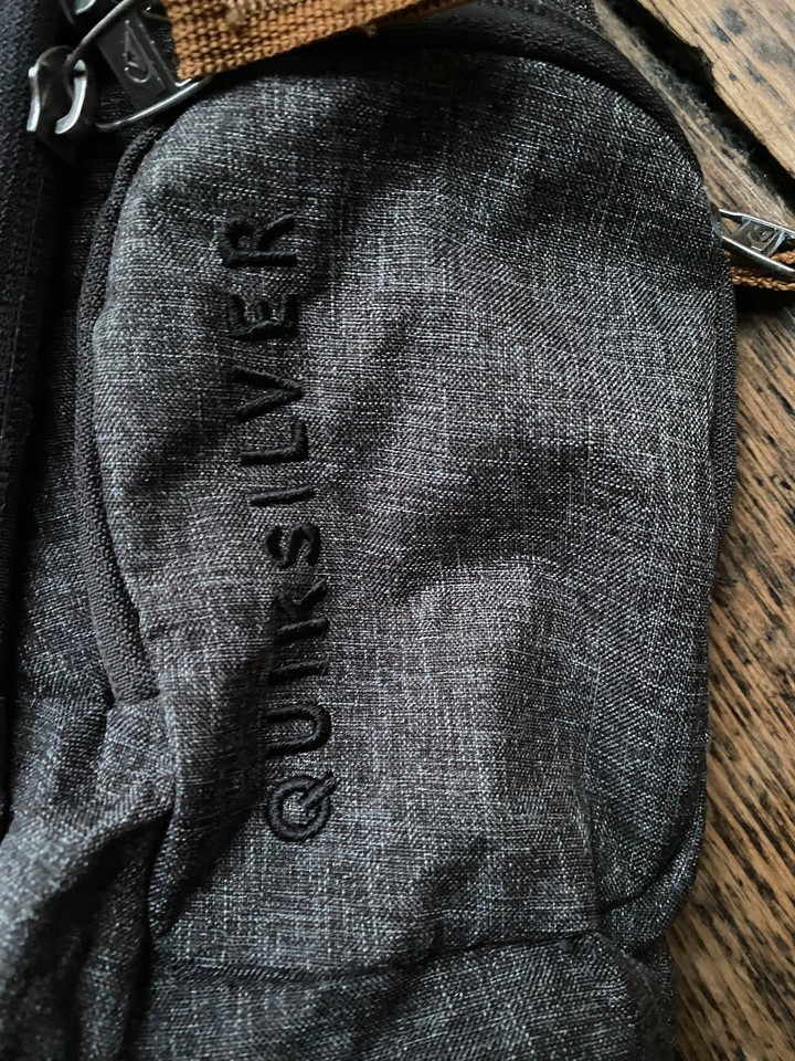 Quicksilver Backpack Black Grey Mustard Medium Size Day Pack | eBay
