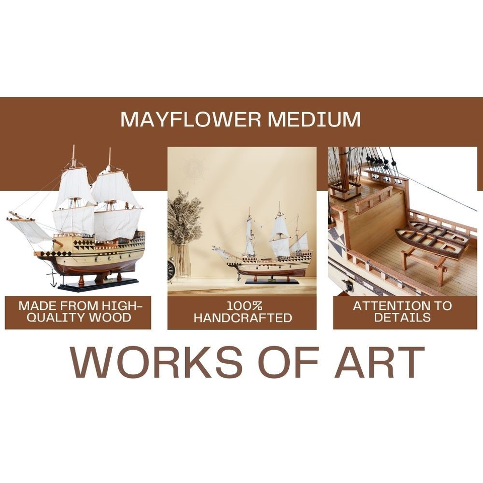 Mayflower Ship Model Handmade Wooden 31 Inches Ship Fully Assembled ...