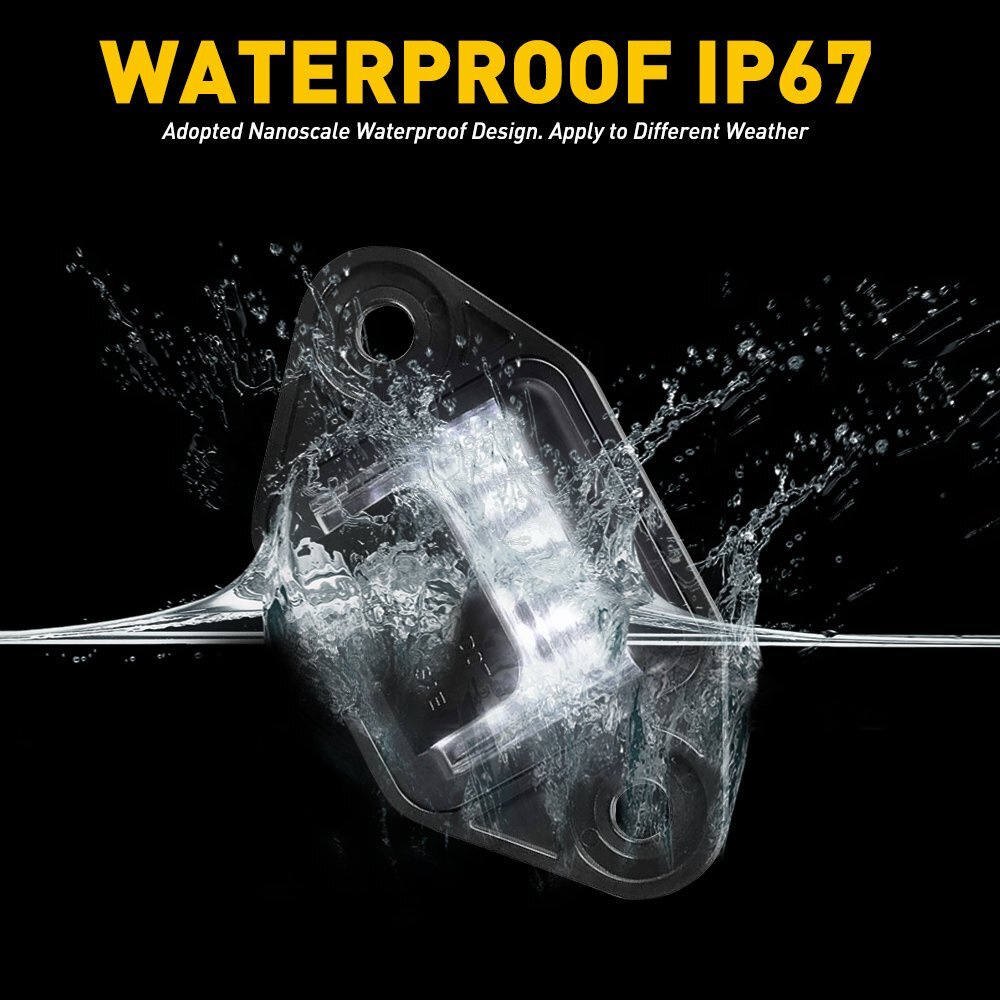 For 92-18 Ford E150 E250 E350 E450 Econoline Van White LED License ...