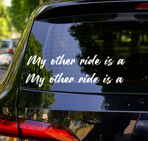 2x "My other ride is a" Patina Classic Vintage Vinyl Decal Sticker | eBay
