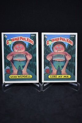 1986 Garbage Pail Kids OS8 294a+b Weird Wendell Luke at Me Nice Shape ...