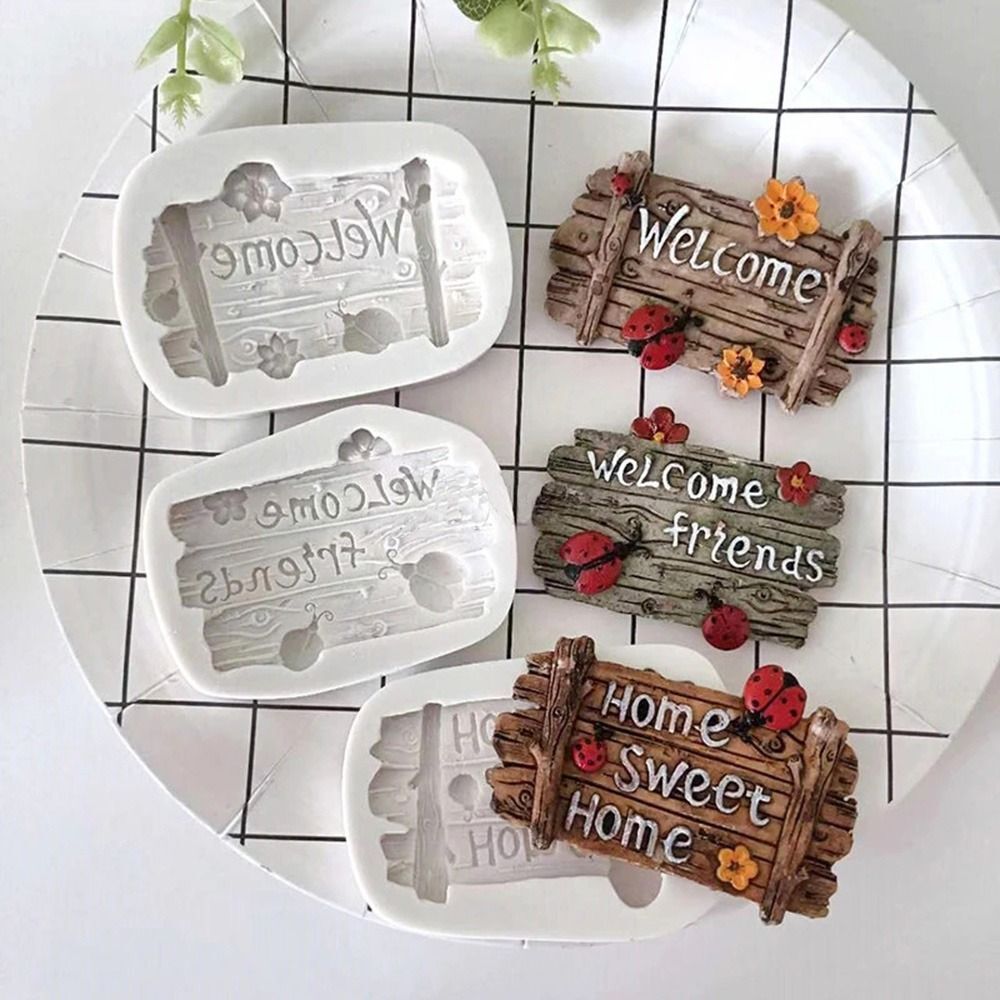 Welcome Chocolate Mold Cake Decoration Loaf Pan Resin Baking Tools DIY ...