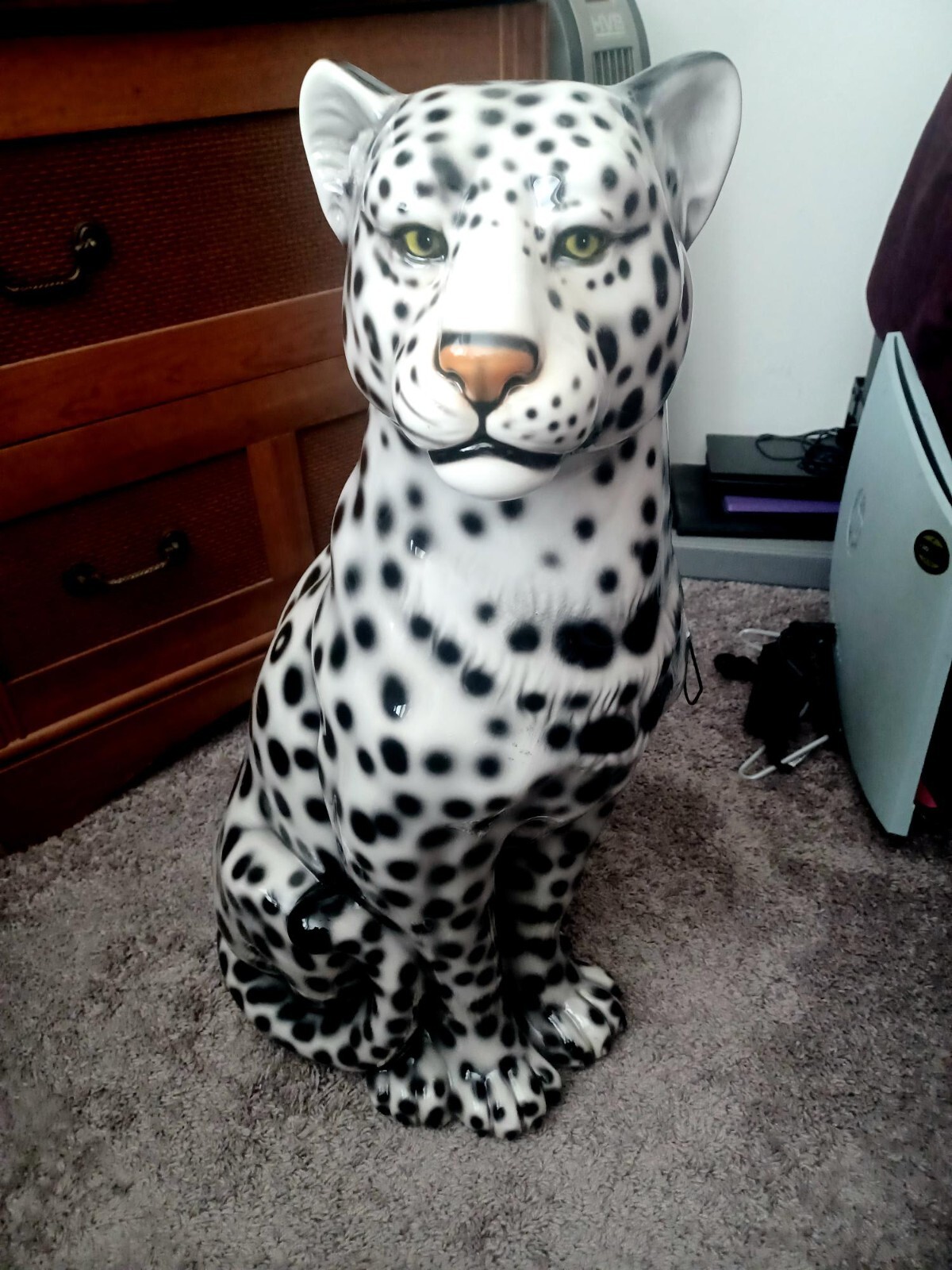 Snowleopard Ceramic Figurine By Ceramiche Boxer Snow Leopard Italy | eBay