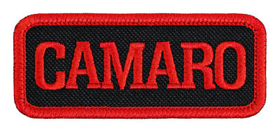 Camaro Embroidered Patch Black/Red Iron-On Sew-On Jacket Backpack Bag ...