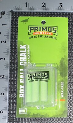 Primos Box Wax Free Call Chalk "Green” 3 Stick Pack+Case Turkey Hunting ...