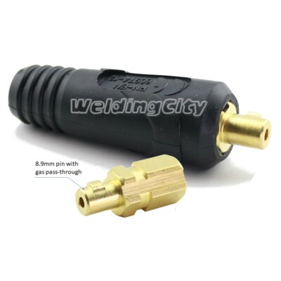 WeldingCity® Gas-Thru Cable Adapter Dinse-25 (Small) TIG Welding Torch ...