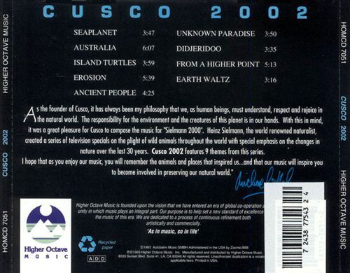 CUSCO CUSCO 2002 NEW CD 724387754324 | eBay