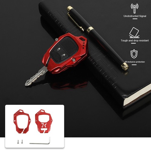 Red Key Fob Protect Cover Case Trim For Jeep Wrangler JK 07-17 ...