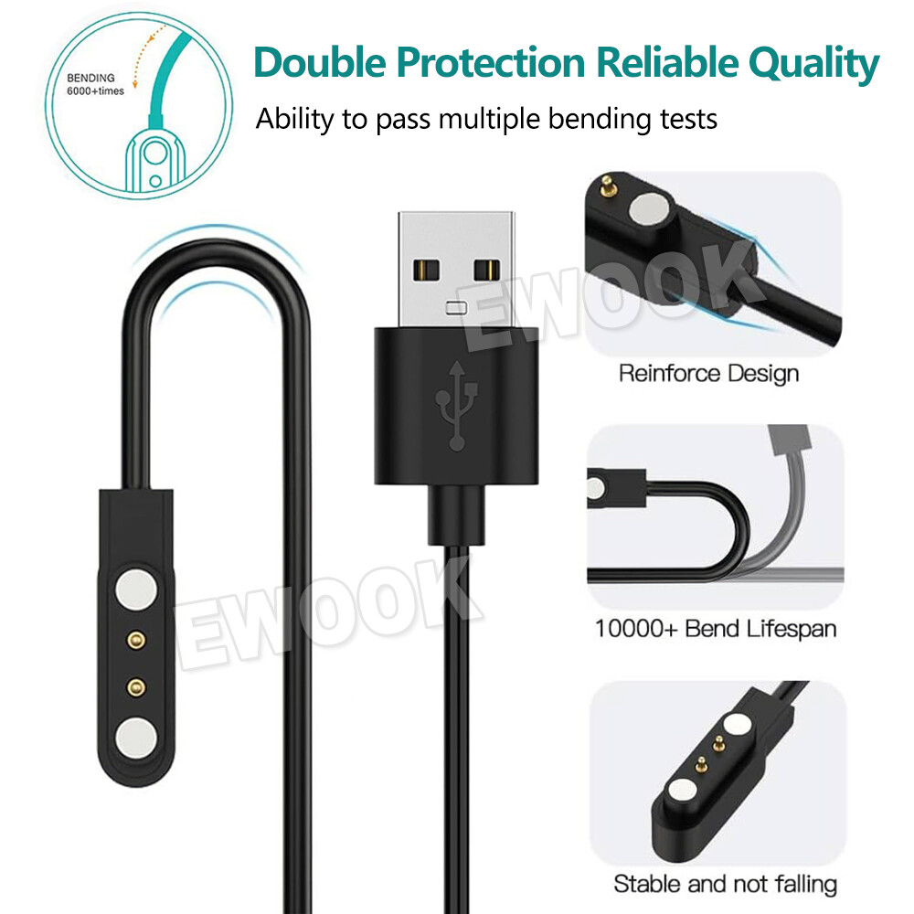2-Pin Universal USB Data Charging Cable Magnetic Charger For Smart ...