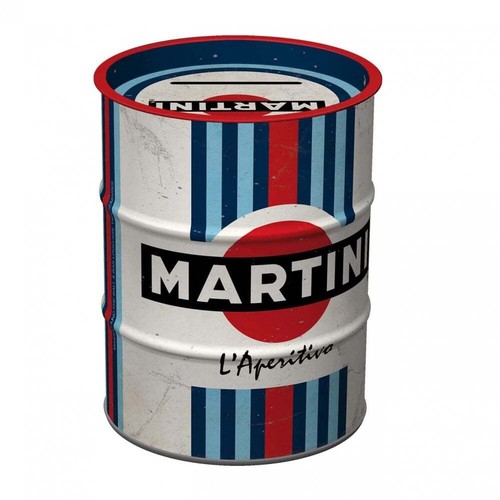 Nostalgic Art Oil Barrel Money Box Martini Racing Stripes | eBay Australia
