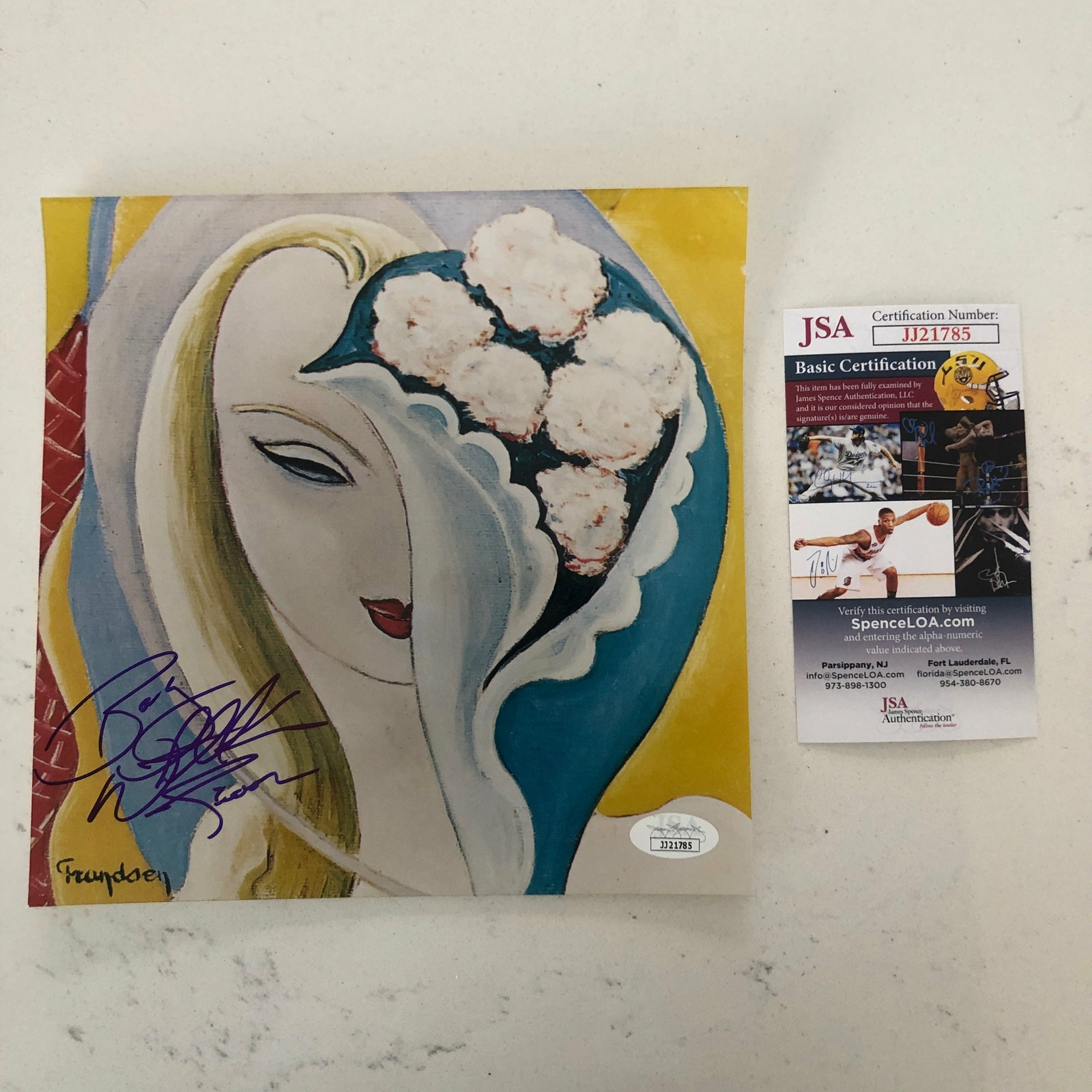 LAYLA BOBBY WHITLOCK Autograph 8x8 Photograph Clapton related JSA ...