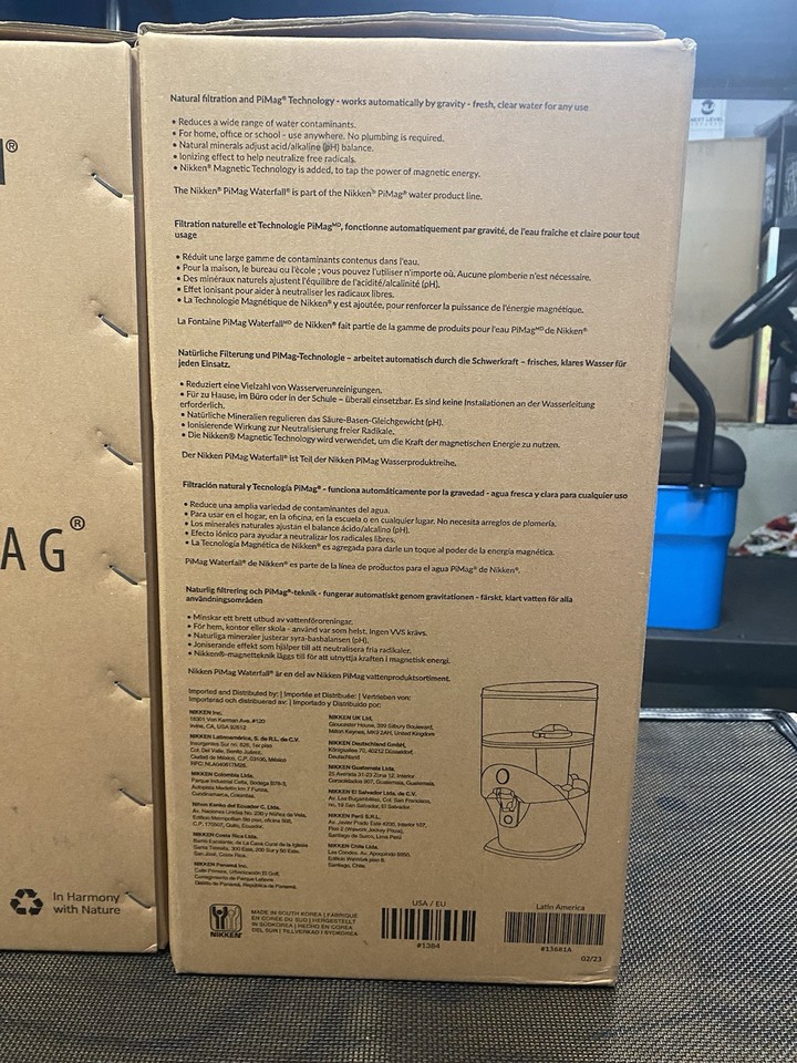 NEW Nikken PiMag Waterfall Filtration System Gravity Alkaline Water ...