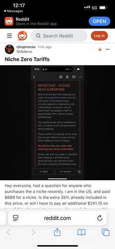 Niche Zero White Conical Burr Coffee Espresso Grinder 120V Excellent ...