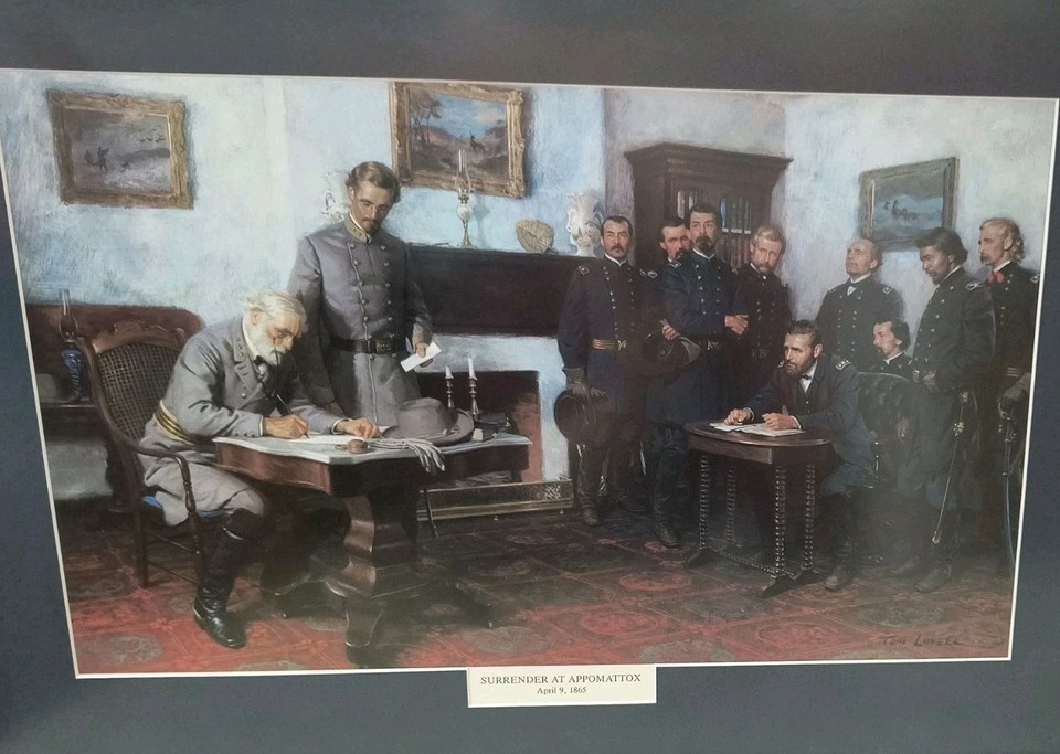 Surrender at Appomattox Tom Lovell Museum Print Pro Matted & Framed 26 ...