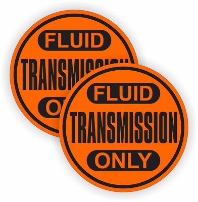 (pair) 3-inch TRANSMISSION FLUID ONLY Vinyl Stickers Decals ATF ATF+4 ...