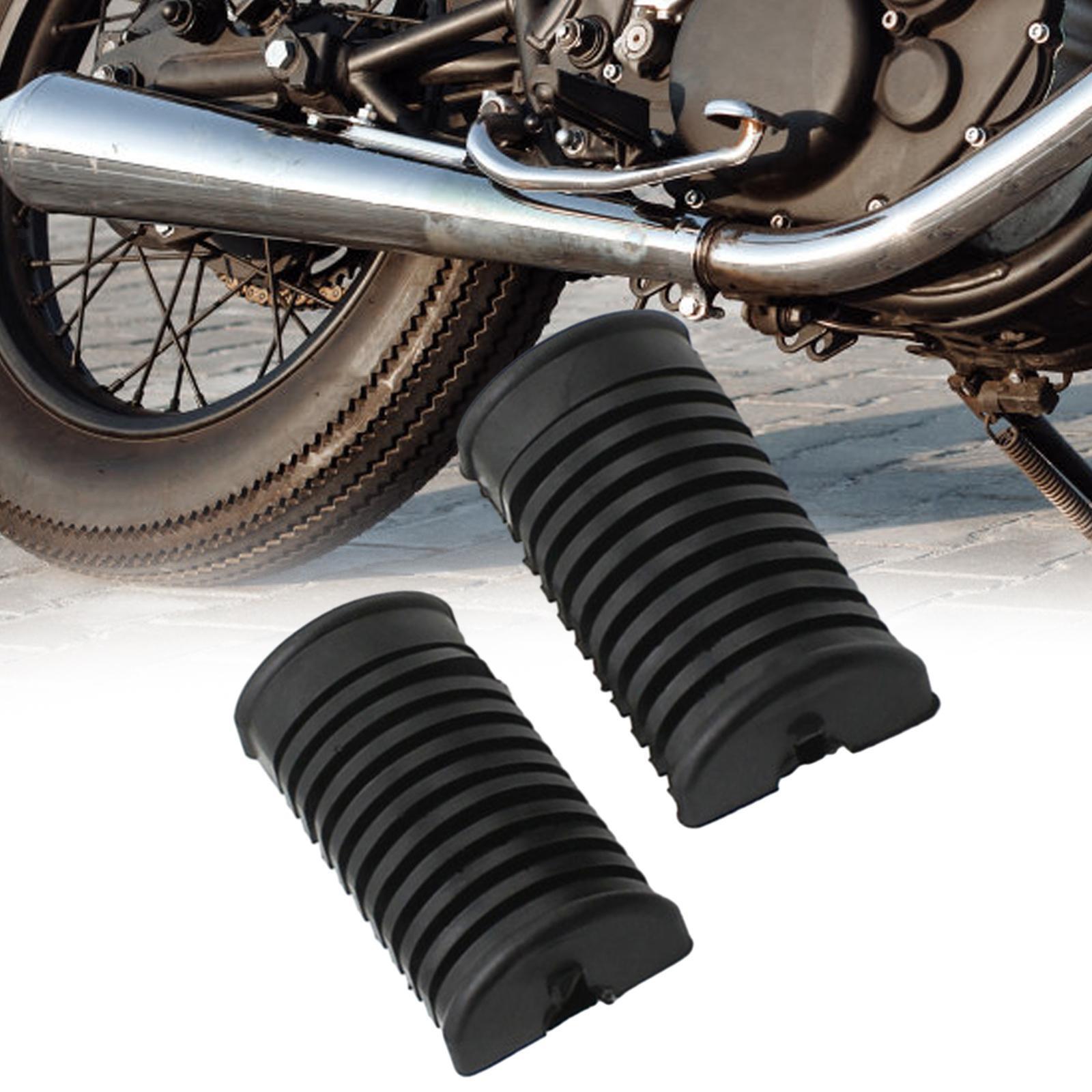 2 Pieces Motorcycle Rubber Footrest Coves Accessories | eBay
