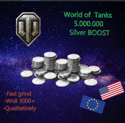 WoT World of Tanks 5 Million Credits Silver l 3000 WN8 Boost 1 days l ...