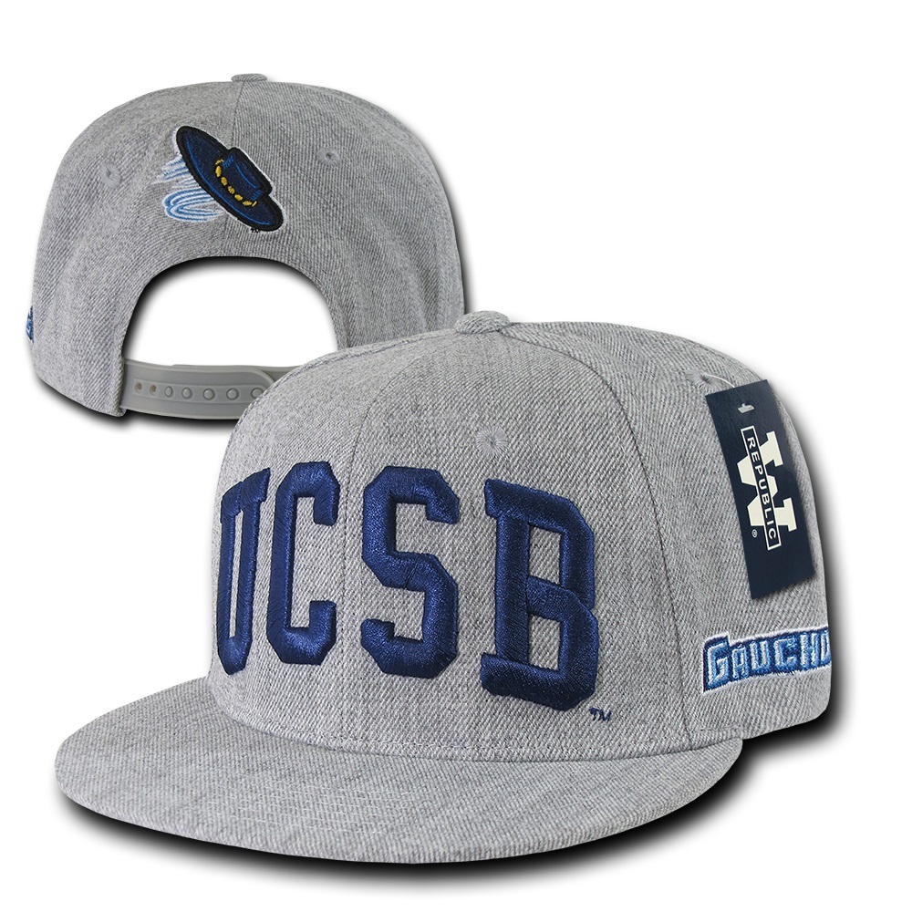 Gray UC Santa Barbara Gauchos UCSB NCAA Flat Bill Snapback Ball ...