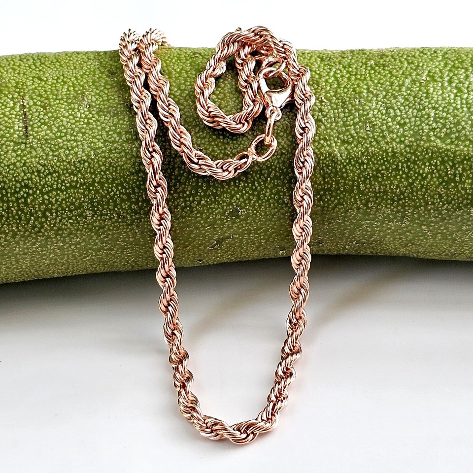 Pure Copper Chain Necklace Men & Women Solid Copper Chain With Lobster ...